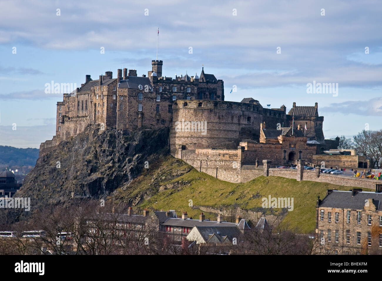 Edinburgh Castle Fortress Lothian Region, Scotland SCO 6071 Stock Photo ...