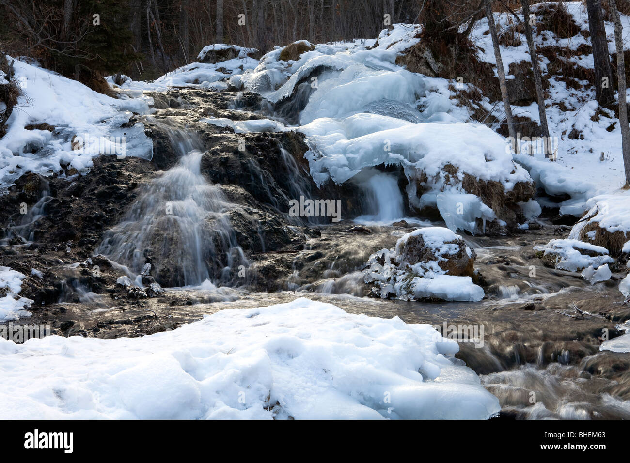Wintery waterfall hi-res stock photography and images - Alamy