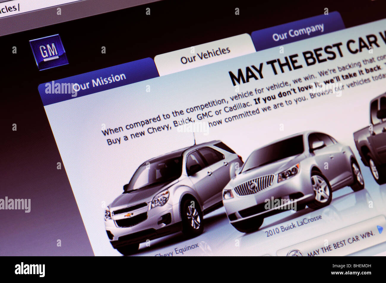 General Motors website Stock Photo - Alamy