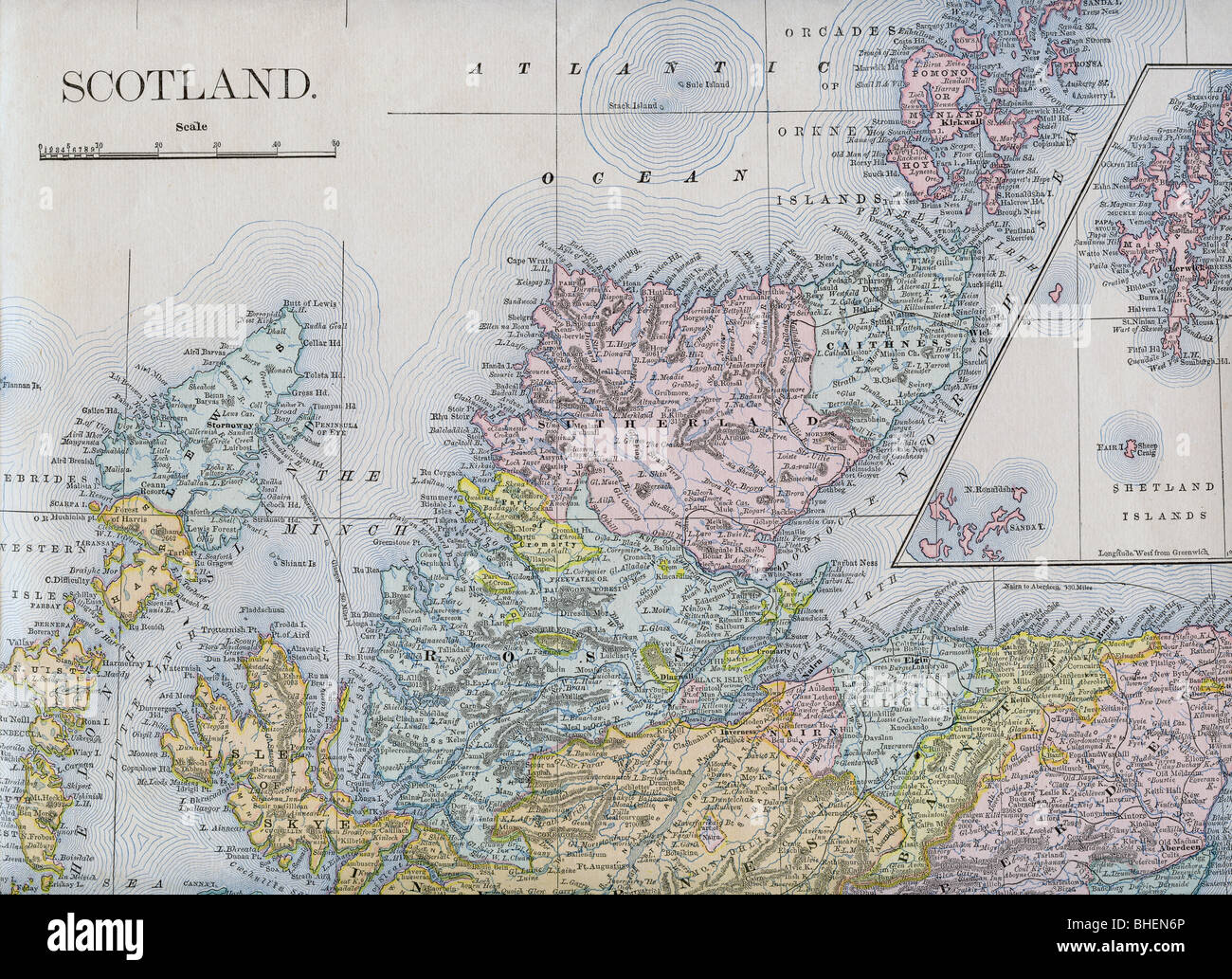 Map of scotland and counties hi-res stock photography and images - Alamy