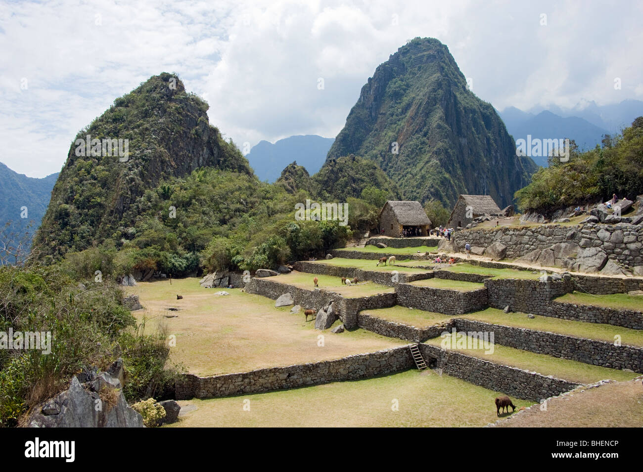 Terracing and thatched buildings at the Unesco World Heritage Site of ...