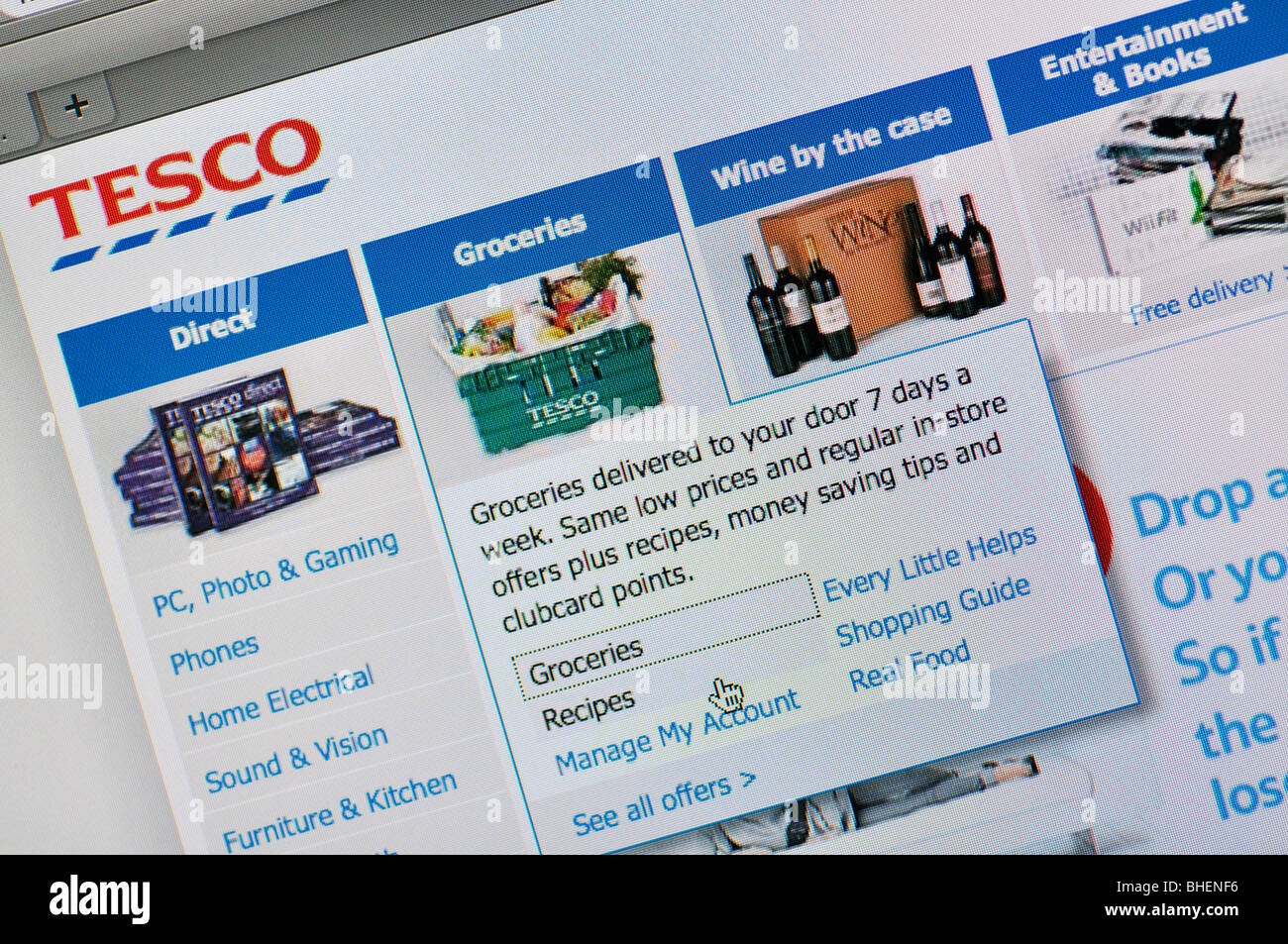 Tesco website online shopping web site screenshot screen shot hi-res ...