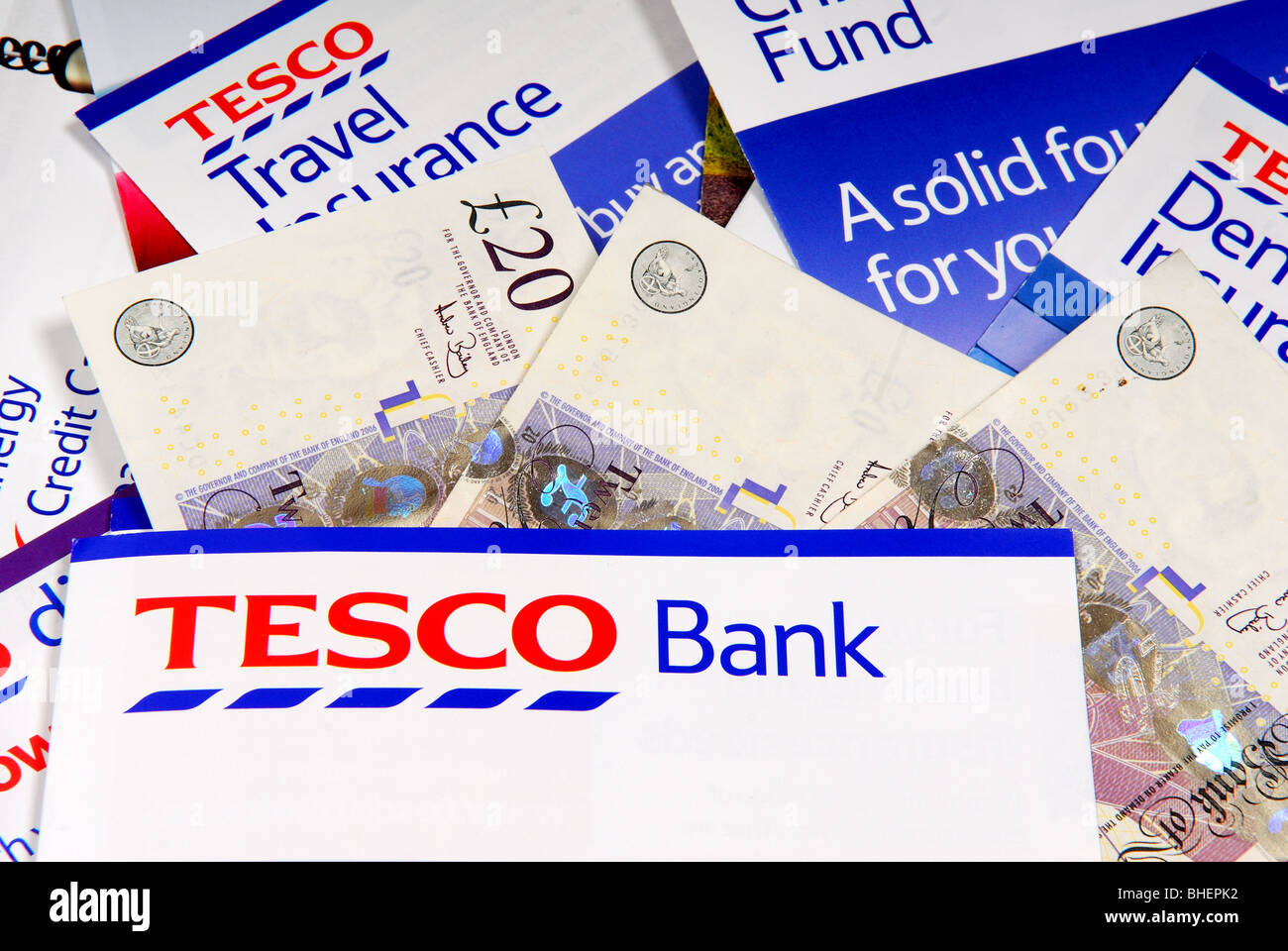 Tesco Leaflets 'Bank' Stock Photo - Alamy