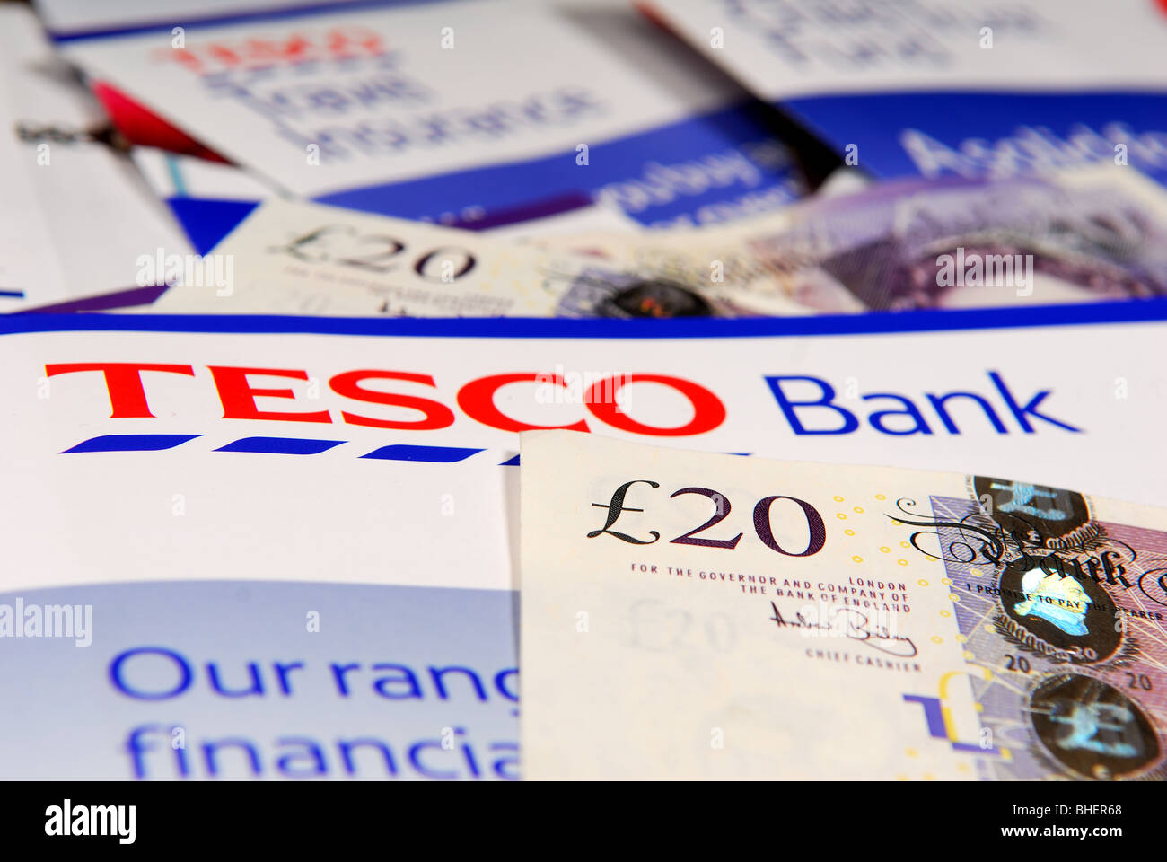 Tesco Leaflets 'Bank' Stock Photo - Alamy