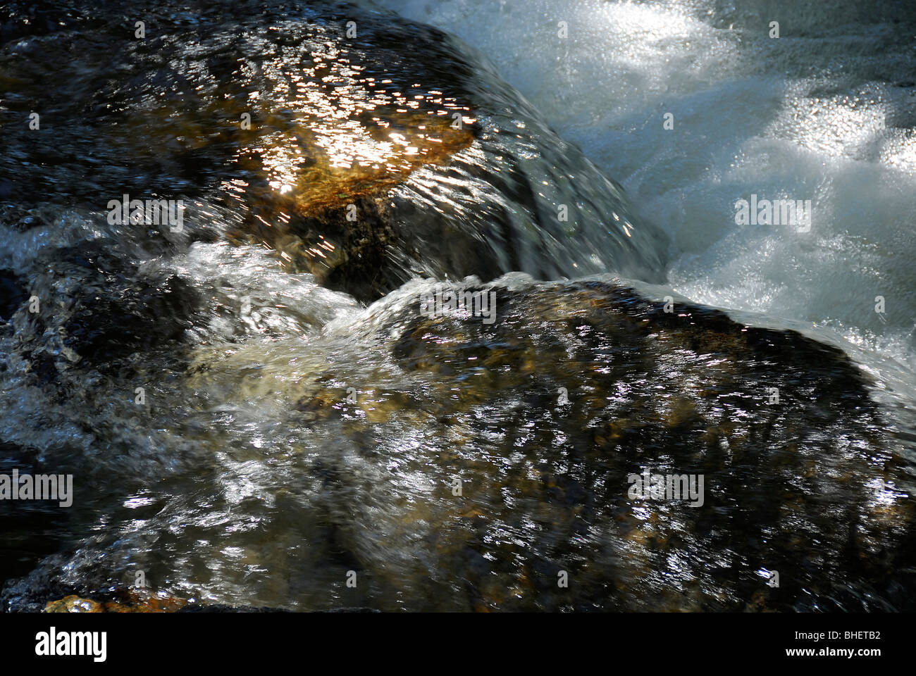 Light rays reflection reflections stone stones waterfall close up hi ...