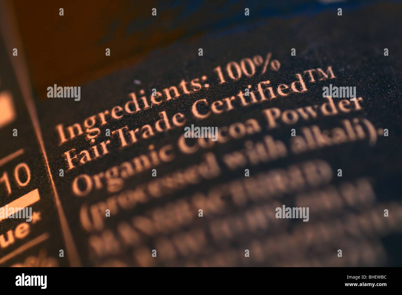 Ingredient list chocolate hi-res stock photography and images - Alamy