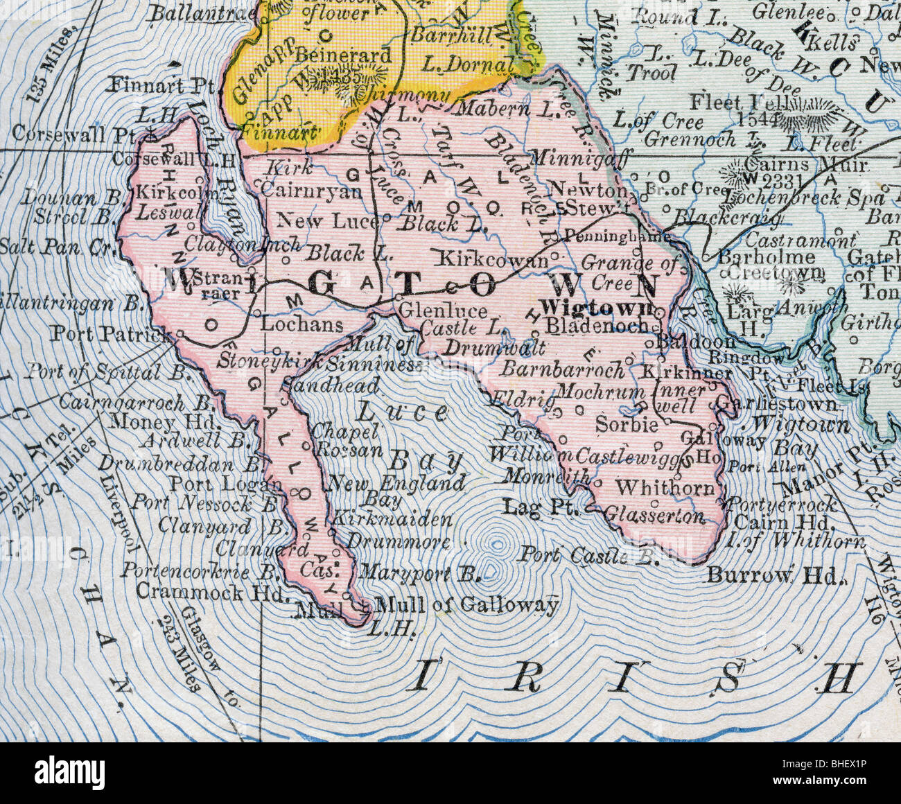 Wigtown map hi-res stock photography and images - Alamy