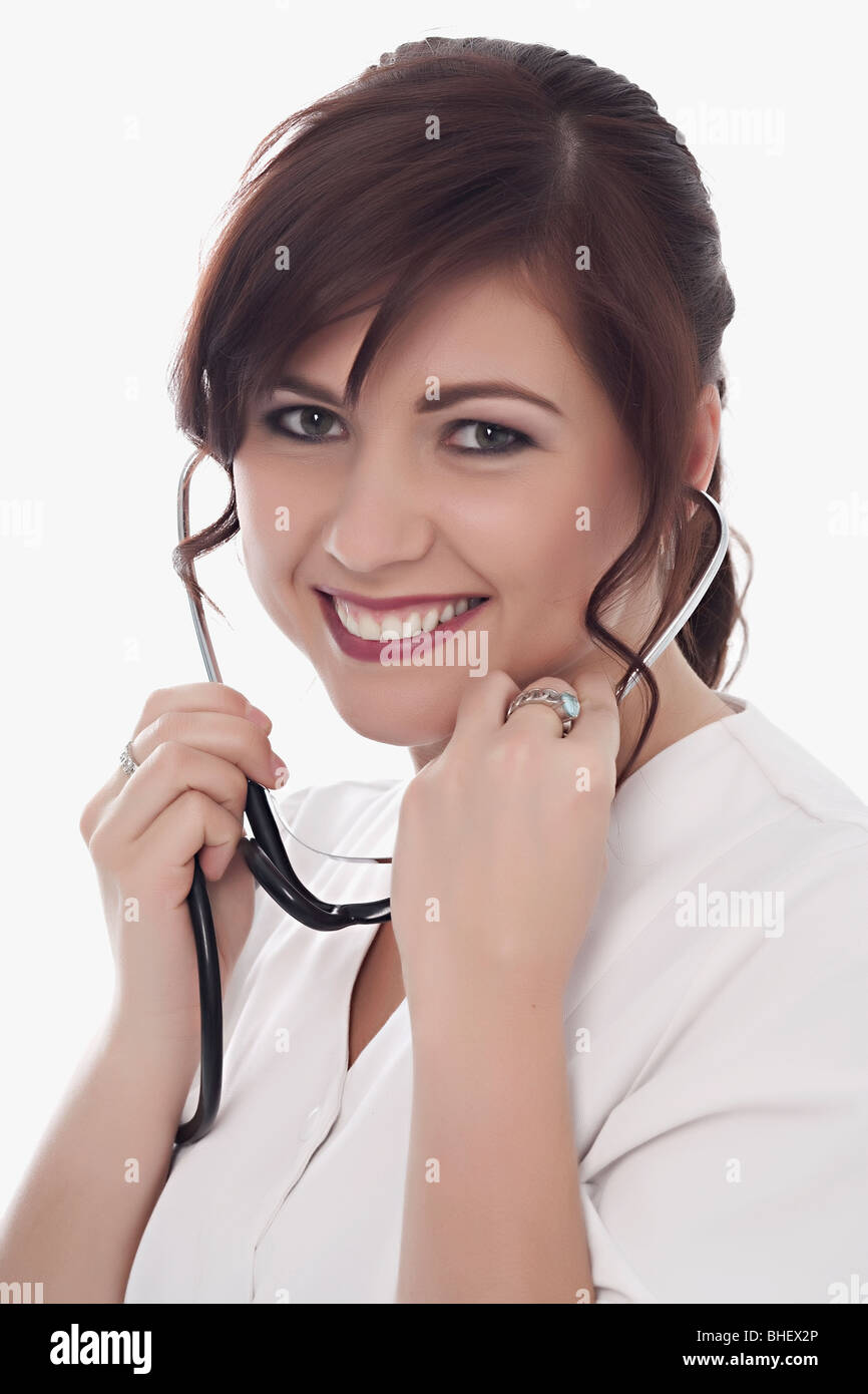 medicine Doctor, nurse female. Medicine. In studio Stock Photo - Alamy