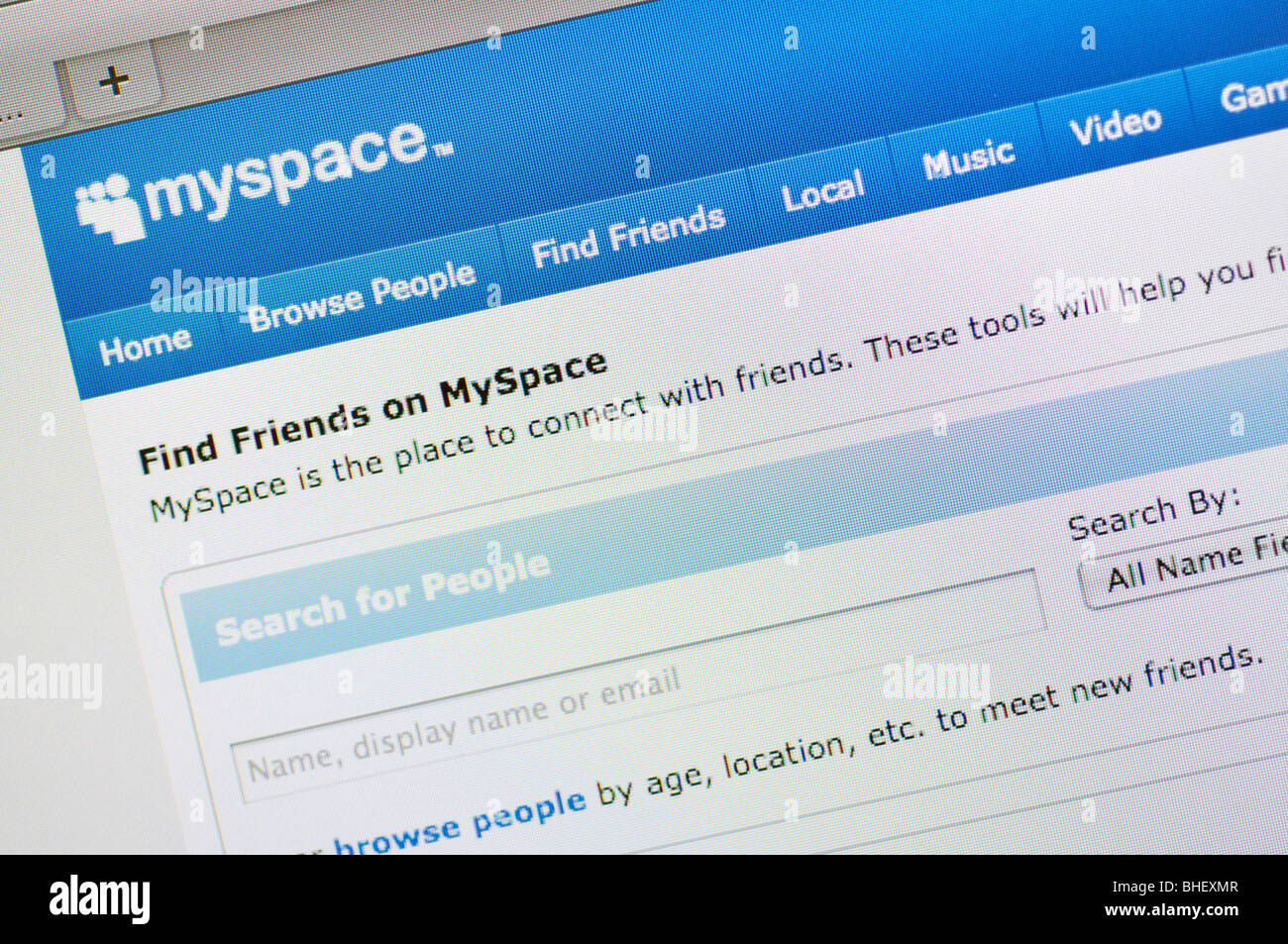 Myspace hi-res stock photography and images - Alamy