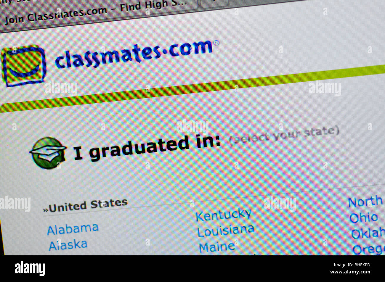 Classmates website online social networking web site screenshot screen ...