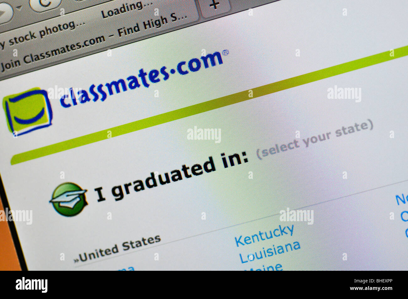 Classmates website online social networking web site screenshot screen ...