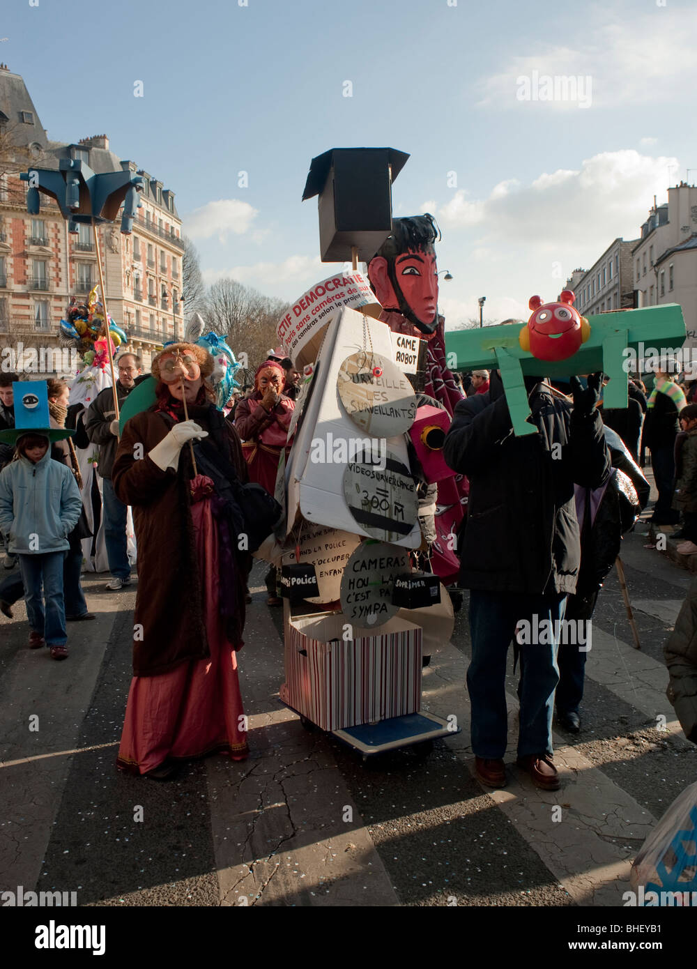 Paris, France, People in Costume Marching in "Carnaval de Paris" Paris ...