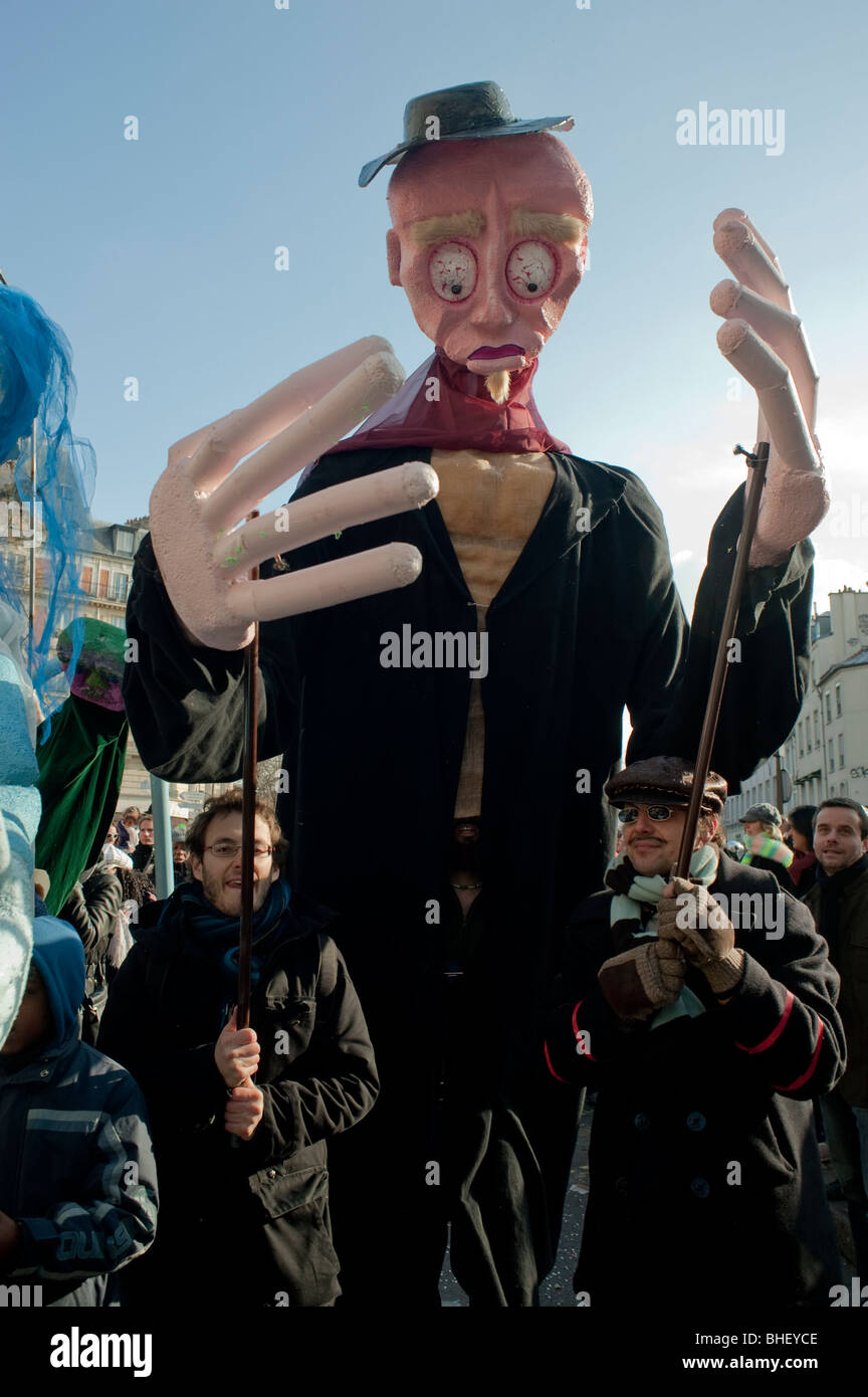 Paris, France, People in Costume Marching in "Carnaval de Paris" Paris ...
