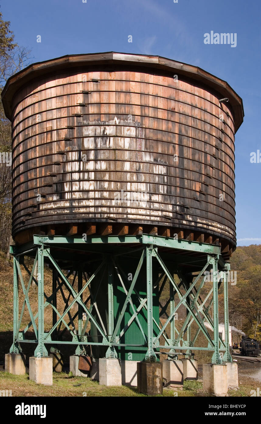 Water Tower used for Shay Steam Locomotives at Cass Scenic Railroad ...