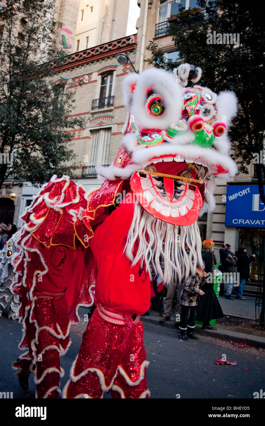 Paris, France, Close up, Asians Celebrating Chinese New year Annual ...