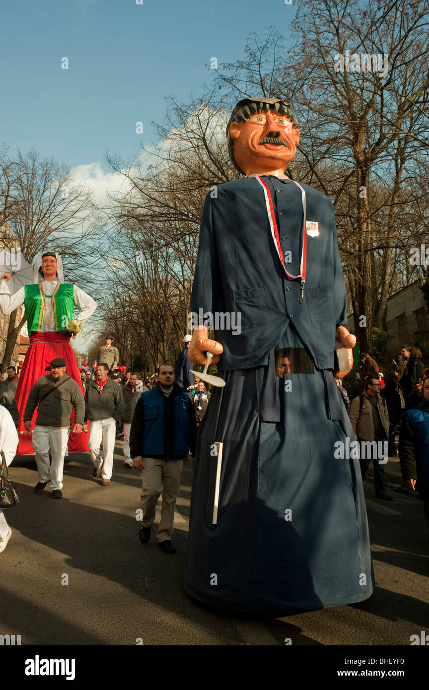 Paris, France, People in Costume Marching in "Carnaval de Paris" Paris ...
