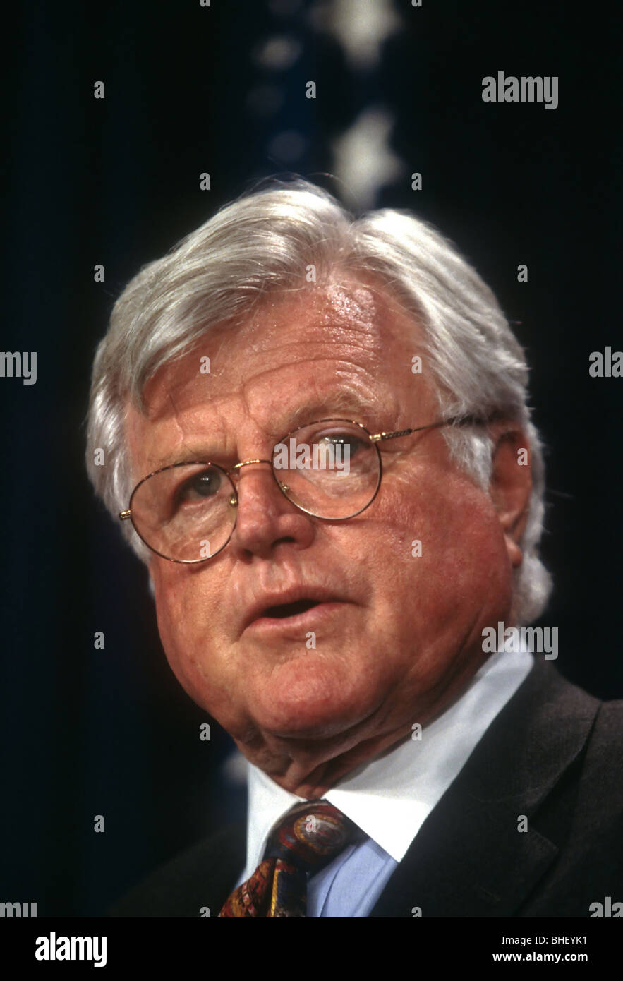 Senator Ted Kennedy during a Senate Press Conference on the capitol ...