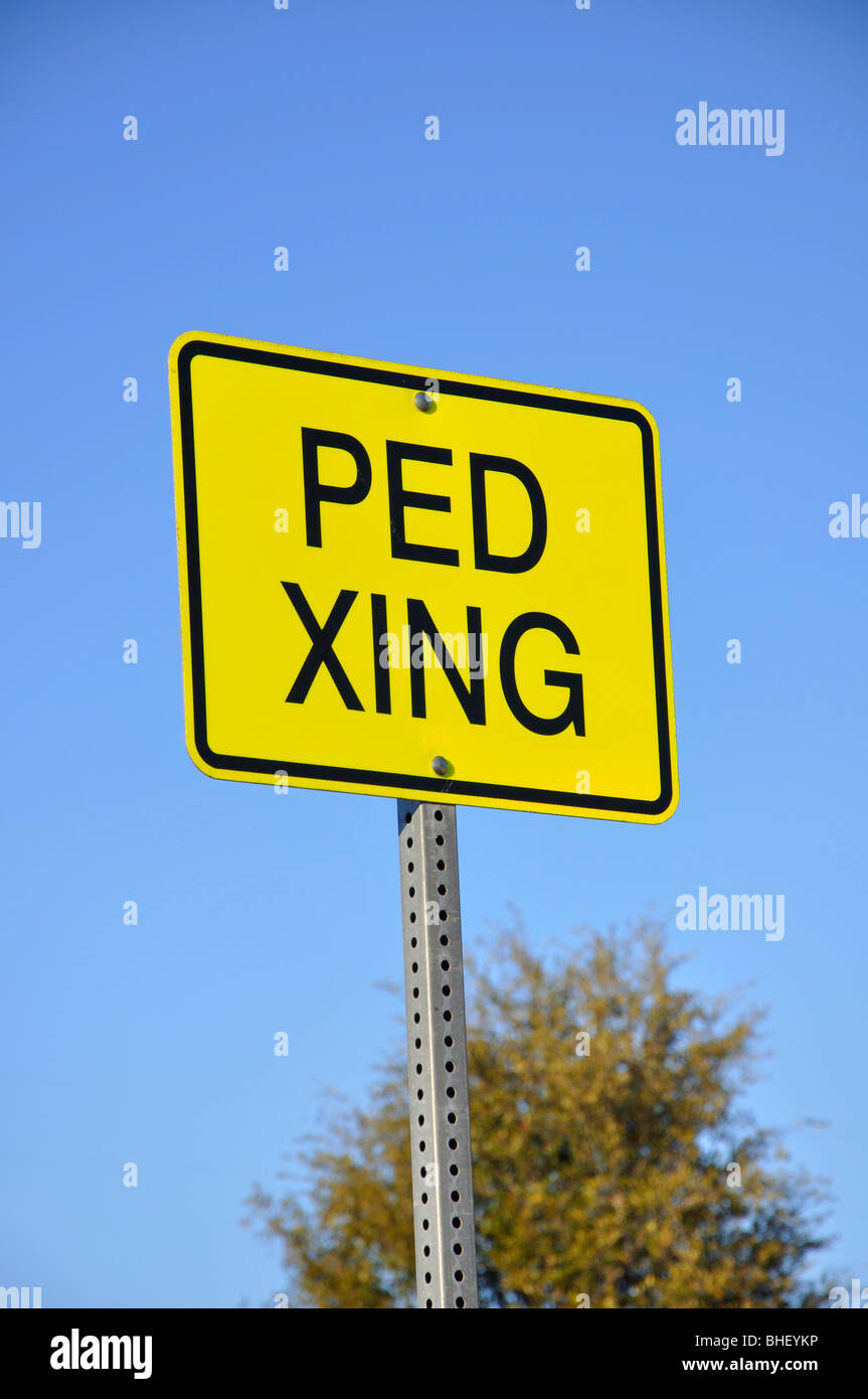 Pedestrian crossing sign Stock Photo - Alamy