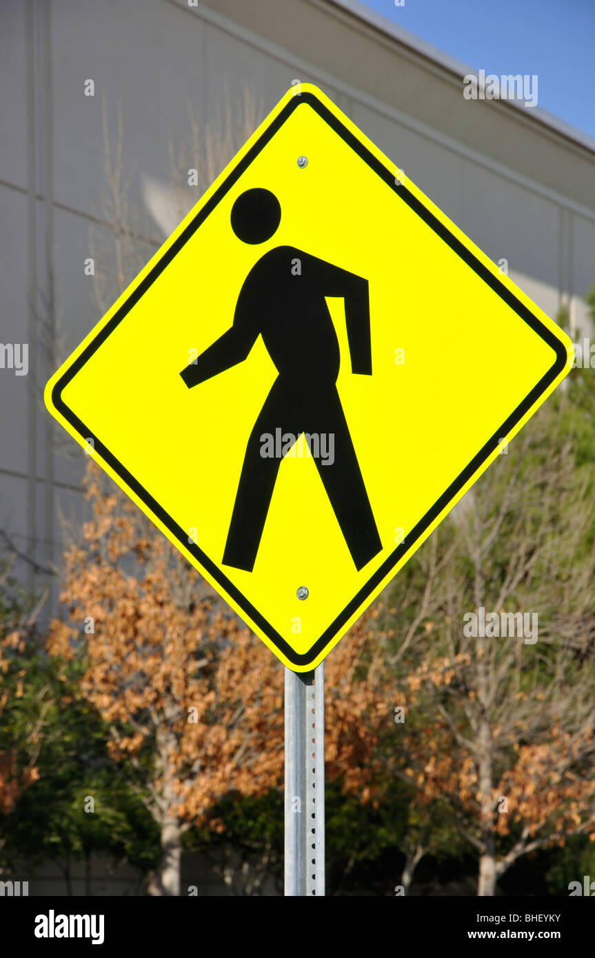Pedestrian crossing sign Stock Photo - Alamy