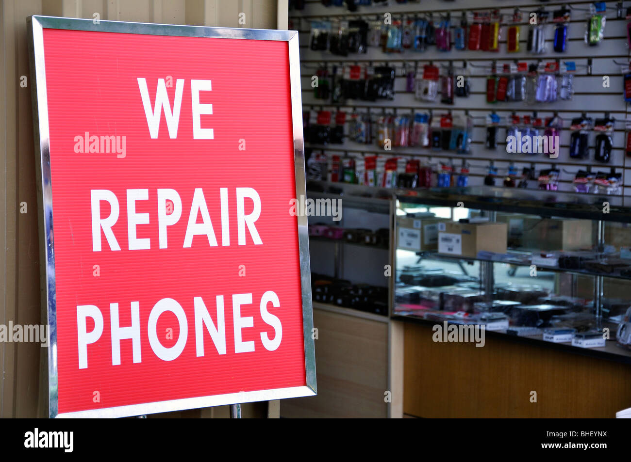 Phone repair services Stock Photo - Alamy