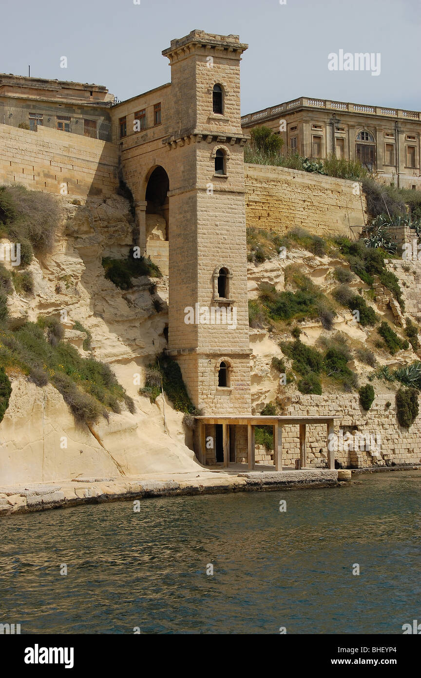 A view of the lift shaft which led to the RNH (Royal Navy Hospital ...