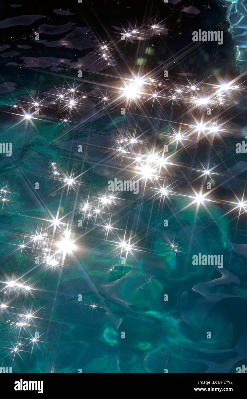 Abstract light reflection on water Stock Photo - Alamy