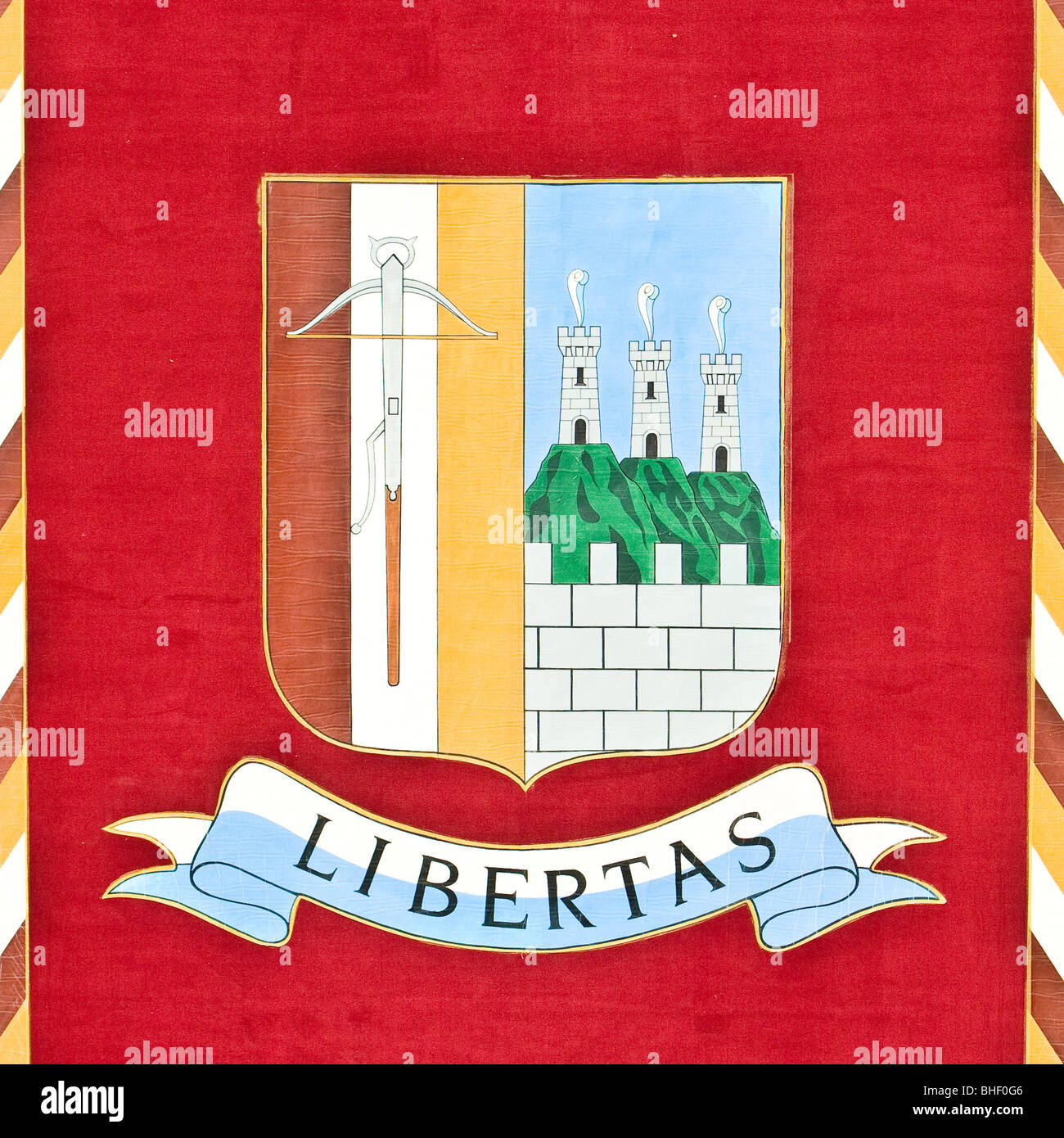 Libertas archers logo in San Marino Stock Photo - Alamy