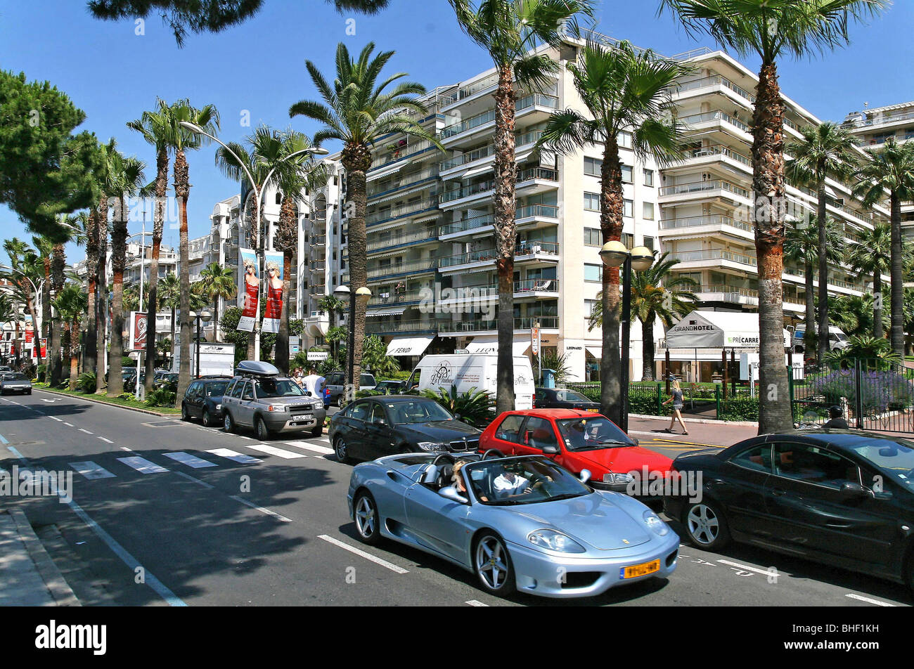 Cannes (06): "Promenade de la Croisette" (prominent road Stock Photo ...