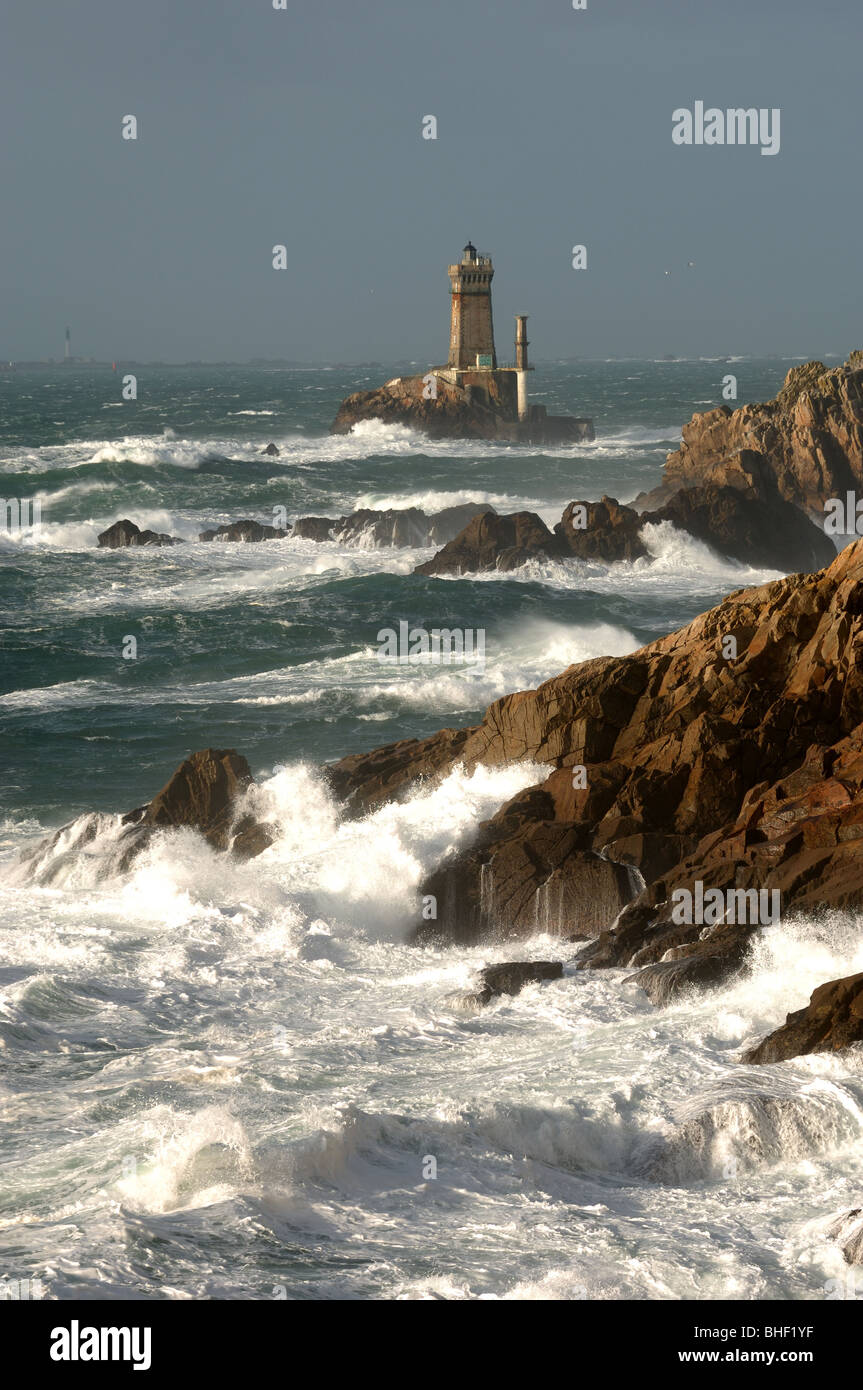 The "Pointe du Raz" headland (29): Lighthouse of "La Vieille Stock ...