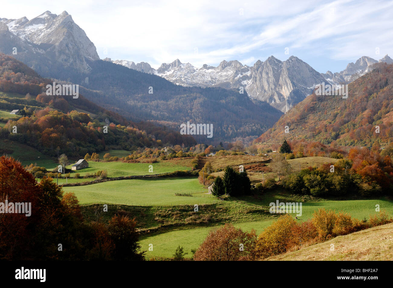 Aspe Valley in the Béarn (former province of France) (64 Stock Photo ...