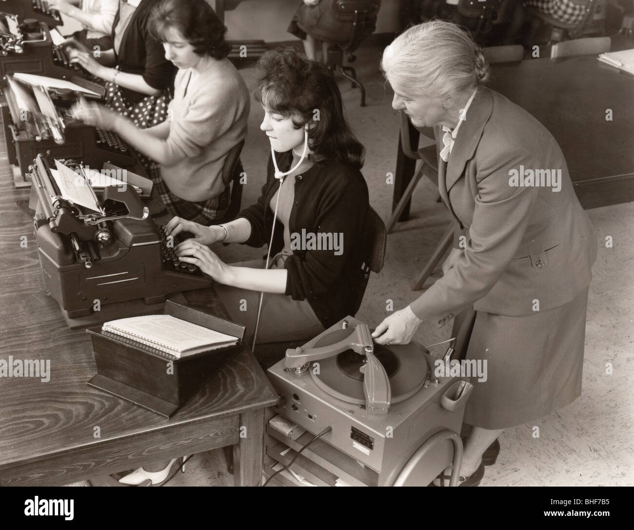Typist training, 1961. Artist: Unknown Stock Photo - Alamy