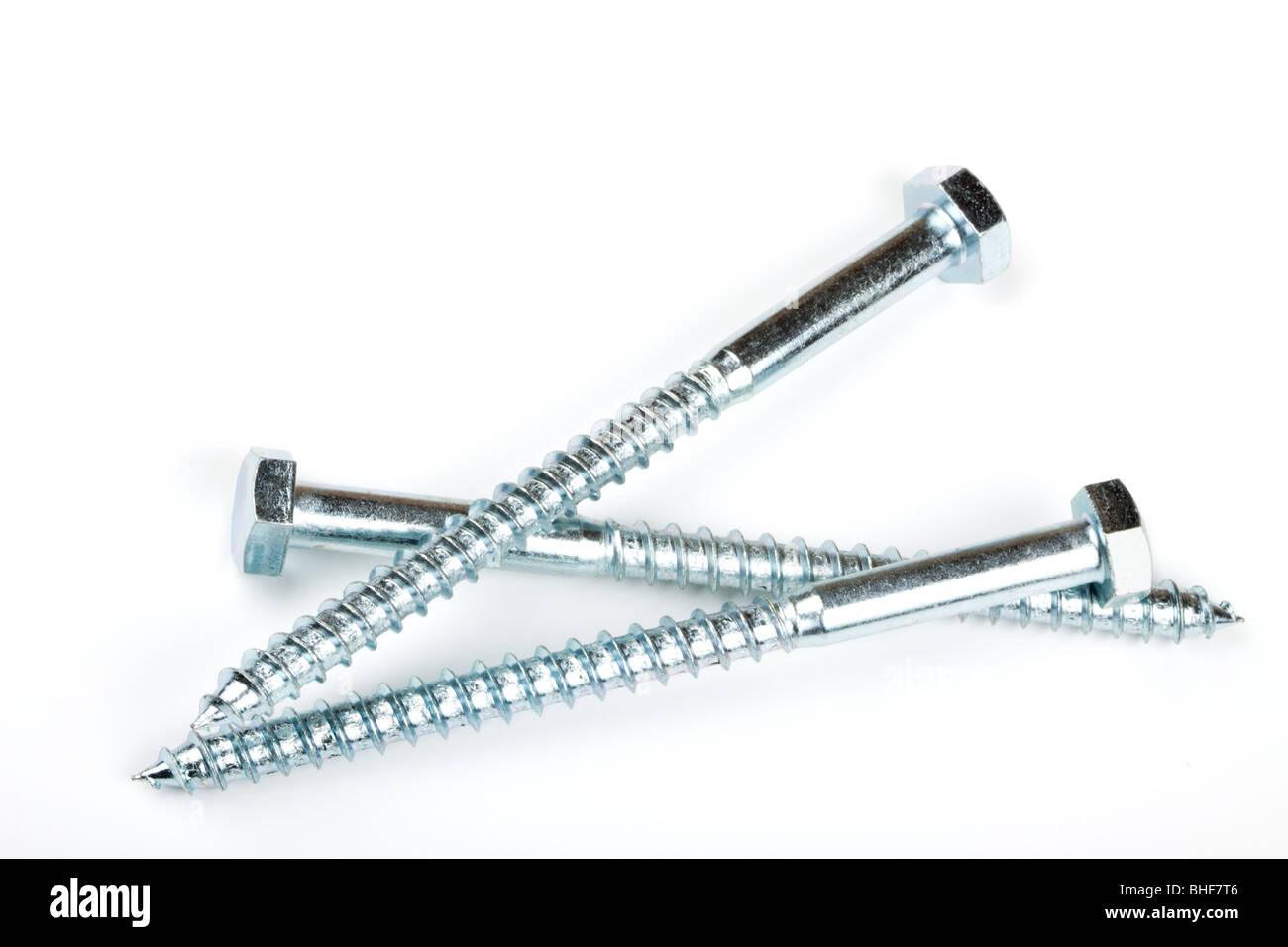 Screws on a white background Stock Photo - Alamy