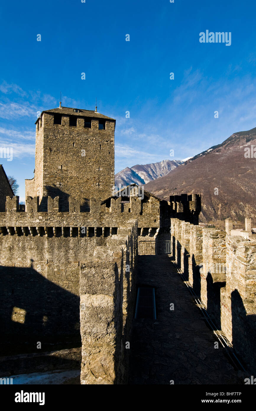 Montebello castle, Bellinzona, Canton Ticino, Switzerland Stock Photo ...