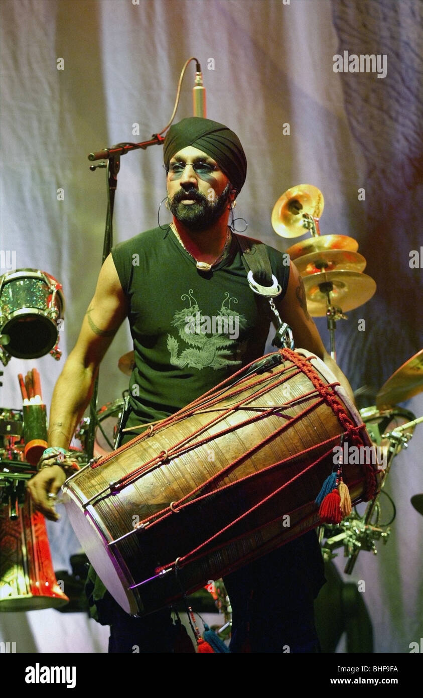 Afro Celt performing at Womad at The Eden Project 2003 Stock Photo - Alamy