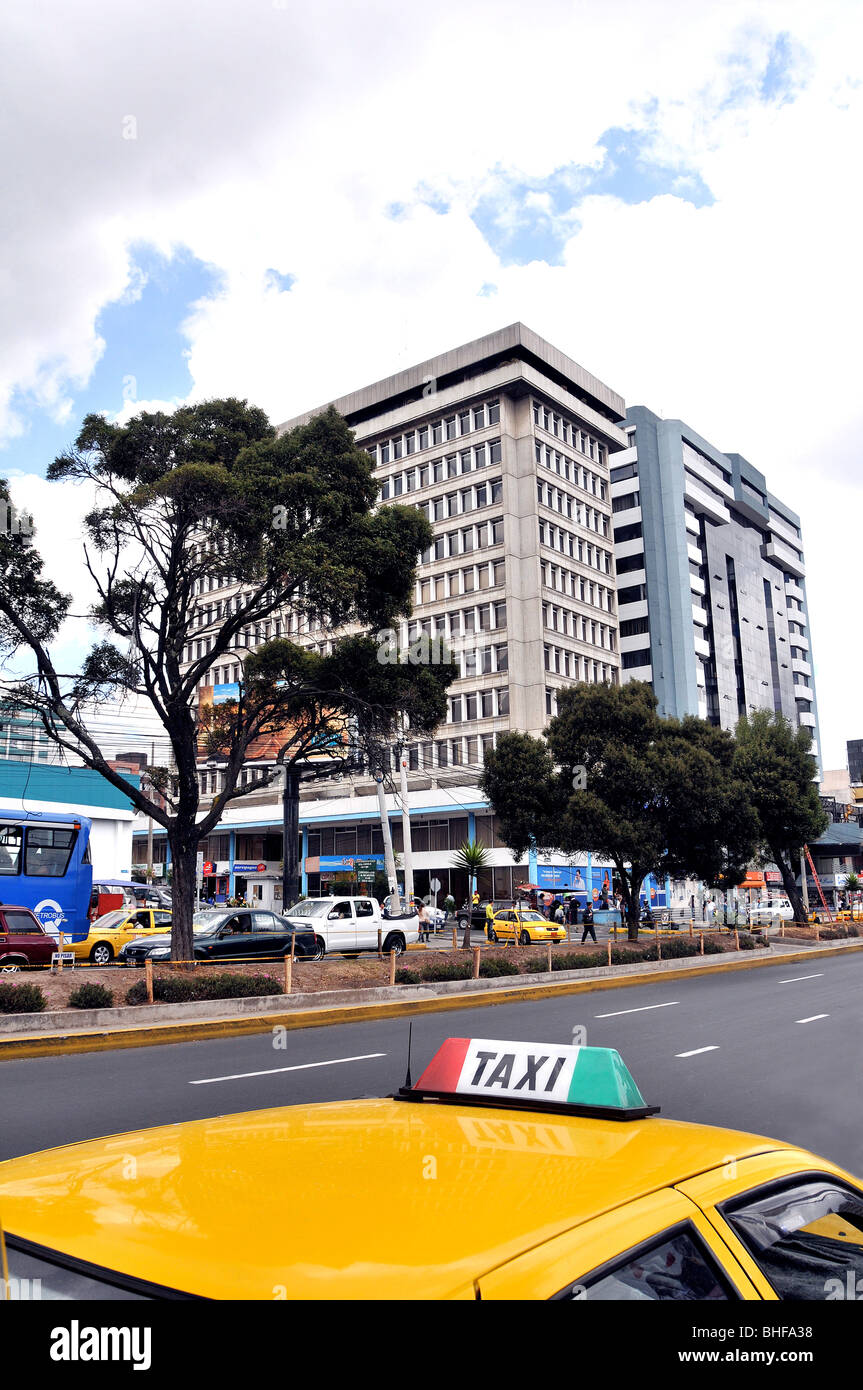 taxi in business district, Quito, Ecuador Stock Photo - Alamy