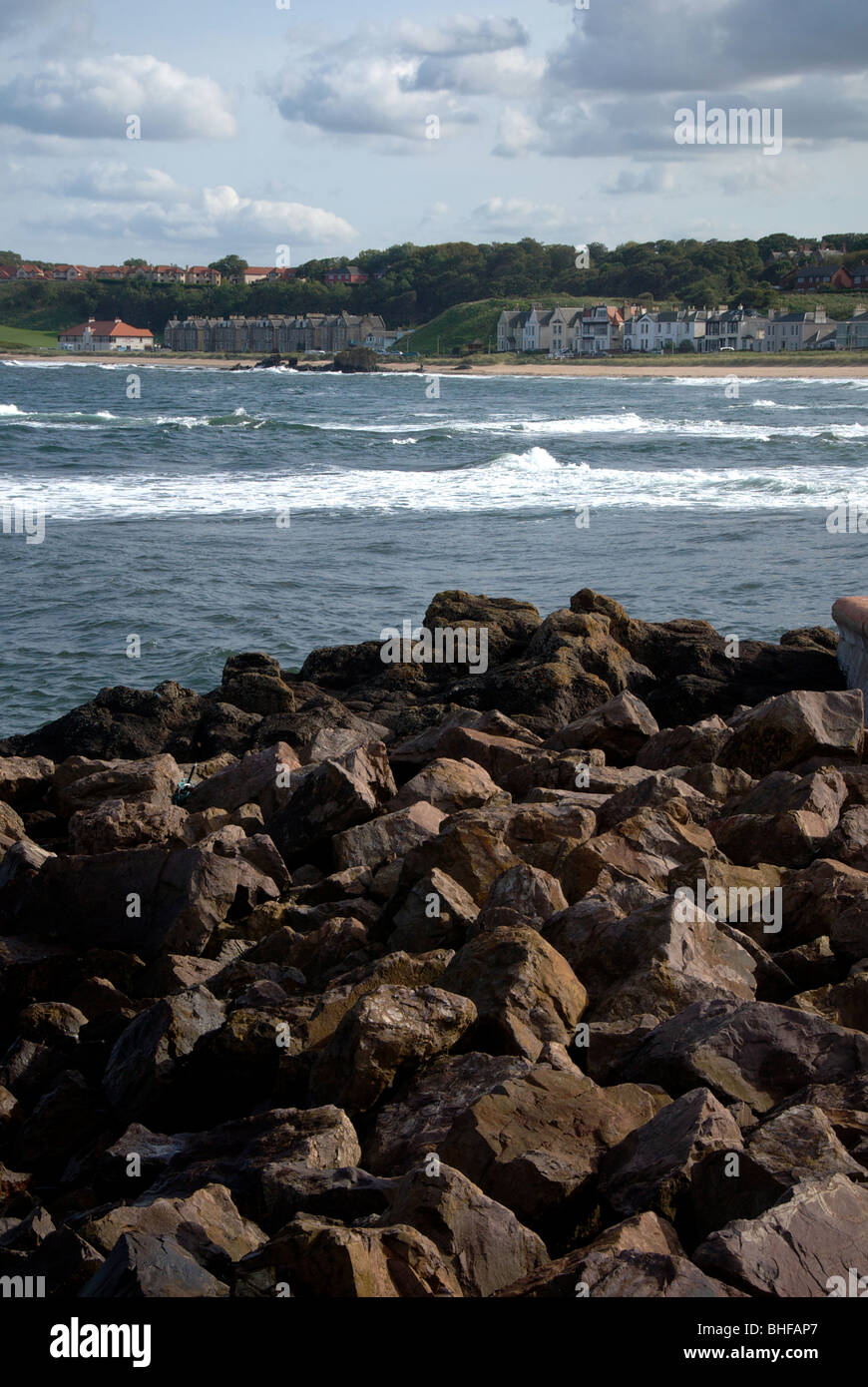 Dunbar East Lothian Scotland UK Harbour Harbor Sea Beach Rocks Stock ...