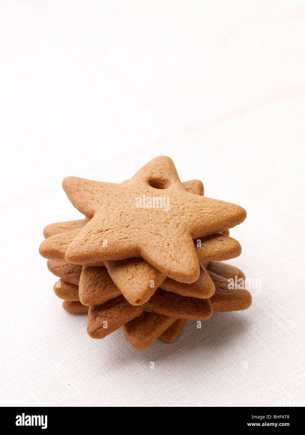 Gingerbread Stars on white background Stock Photo - Alamy
