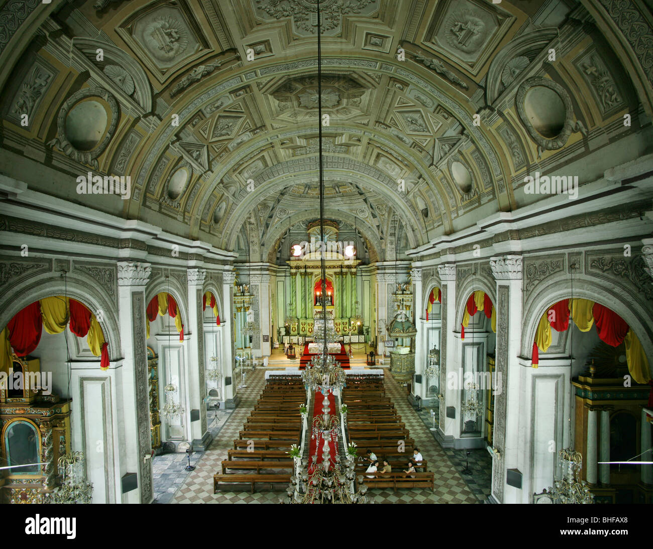 Interior view of San Agustin church at Intramuros district, Manila ...