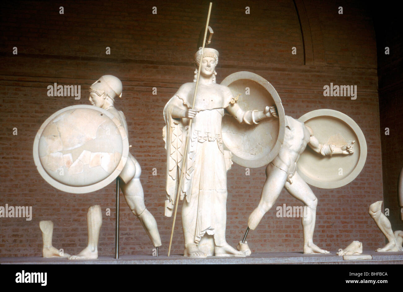 Reconstruction of part of the West Pediment of the Temple of Aphaia ...