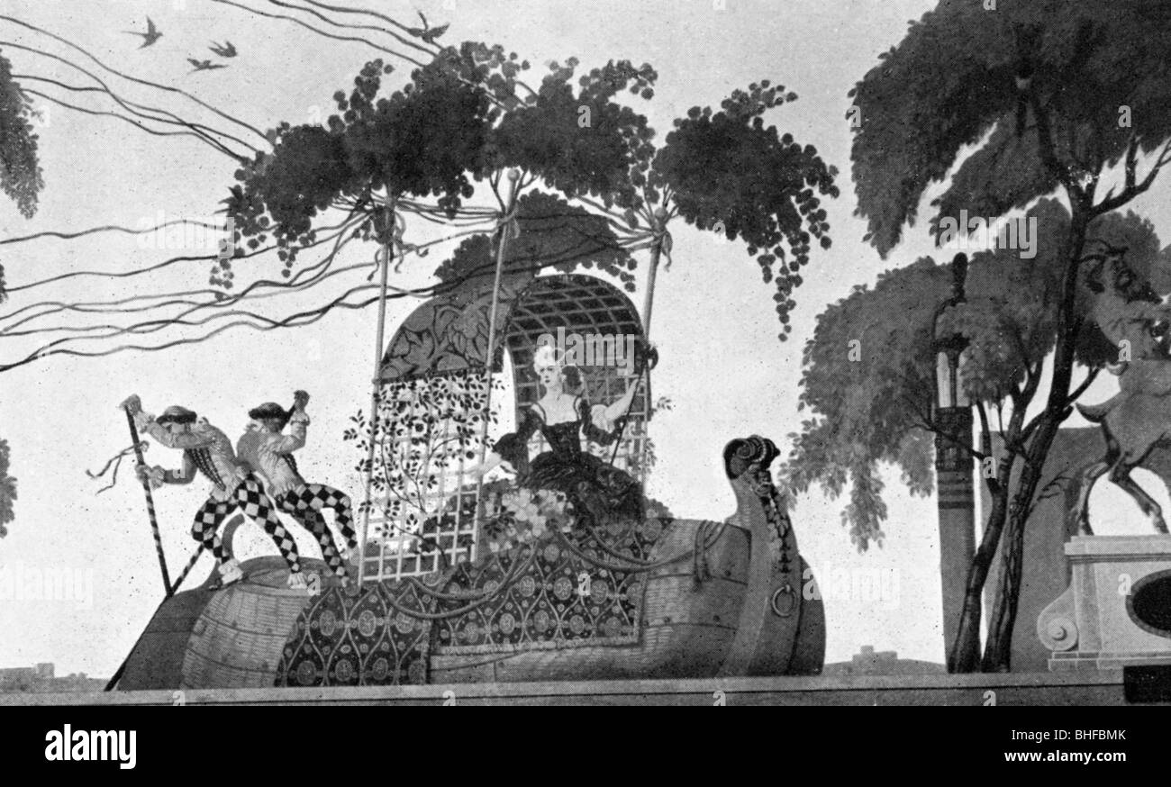 exhibitions, "Munich 1908", fine arts, fresco by Professor Julius Diez ...