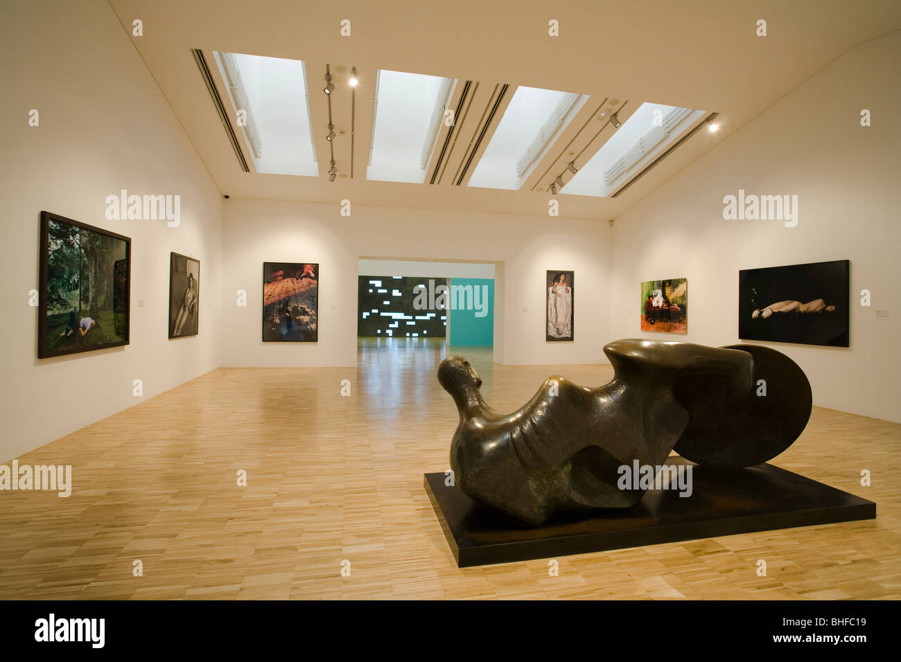 Permanent exhibition with sculpture of Henry Moore at the museum at the ...