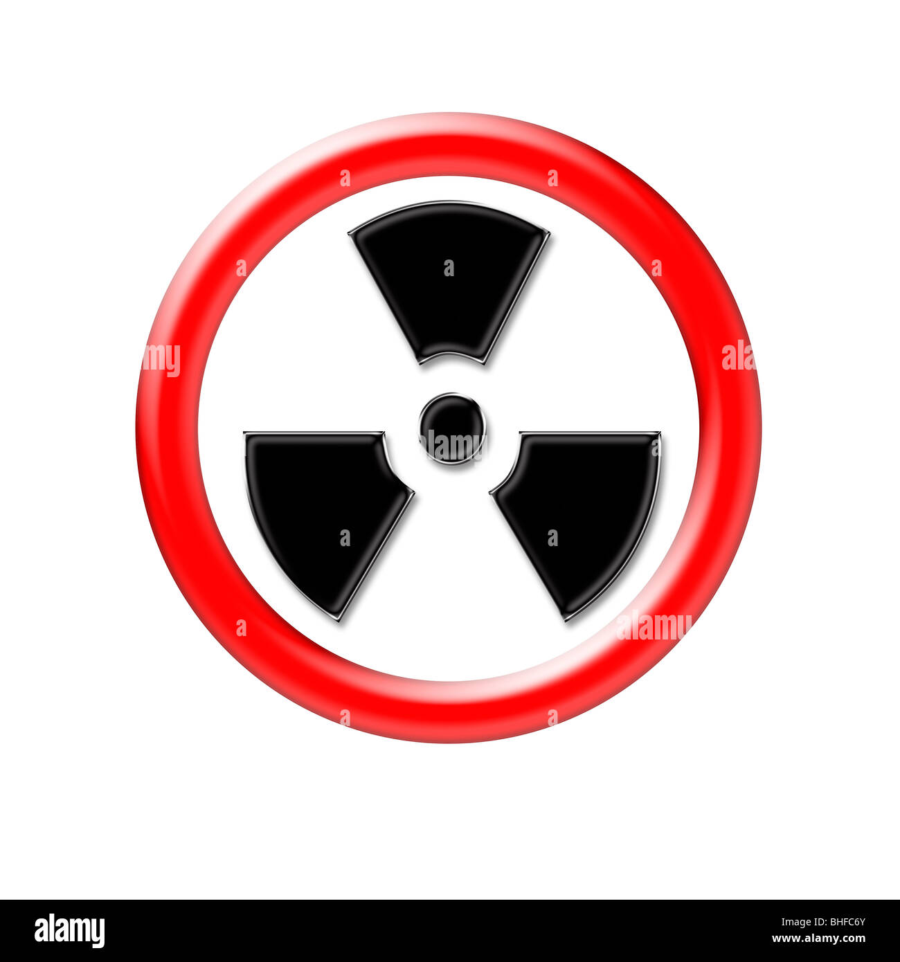 Radiation Hazard No Entry sign. Conceptual image of Anti Nuclear ...