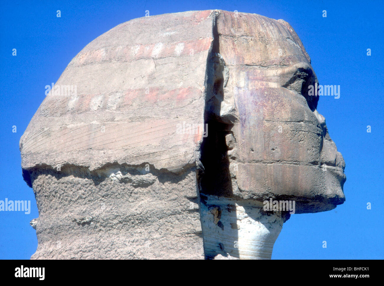 Closeup of head ofThe Sphinx, period of Khafre (Chephren), 4th Dynasty ...