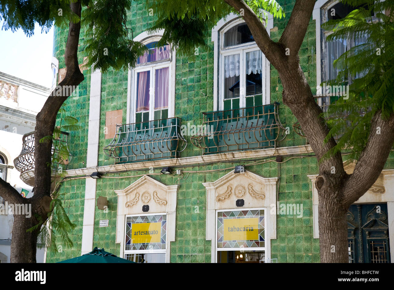 Green tiled house, House with green tiles, Lagos, Algarve, Portugal ...