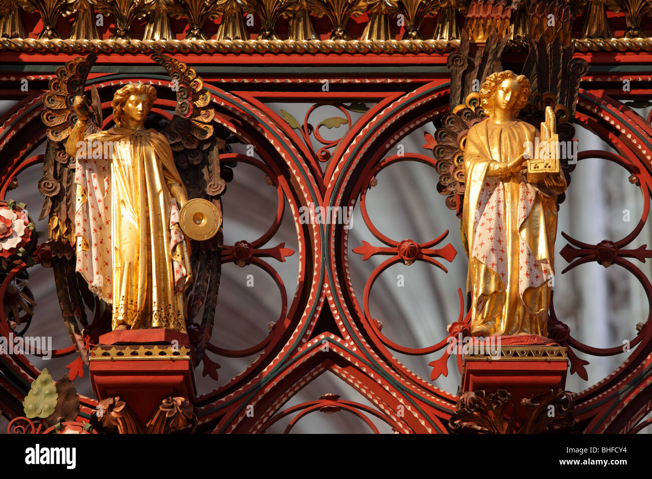 Angels which form part of the Choir-Screen at Lichfield Cathedral ...