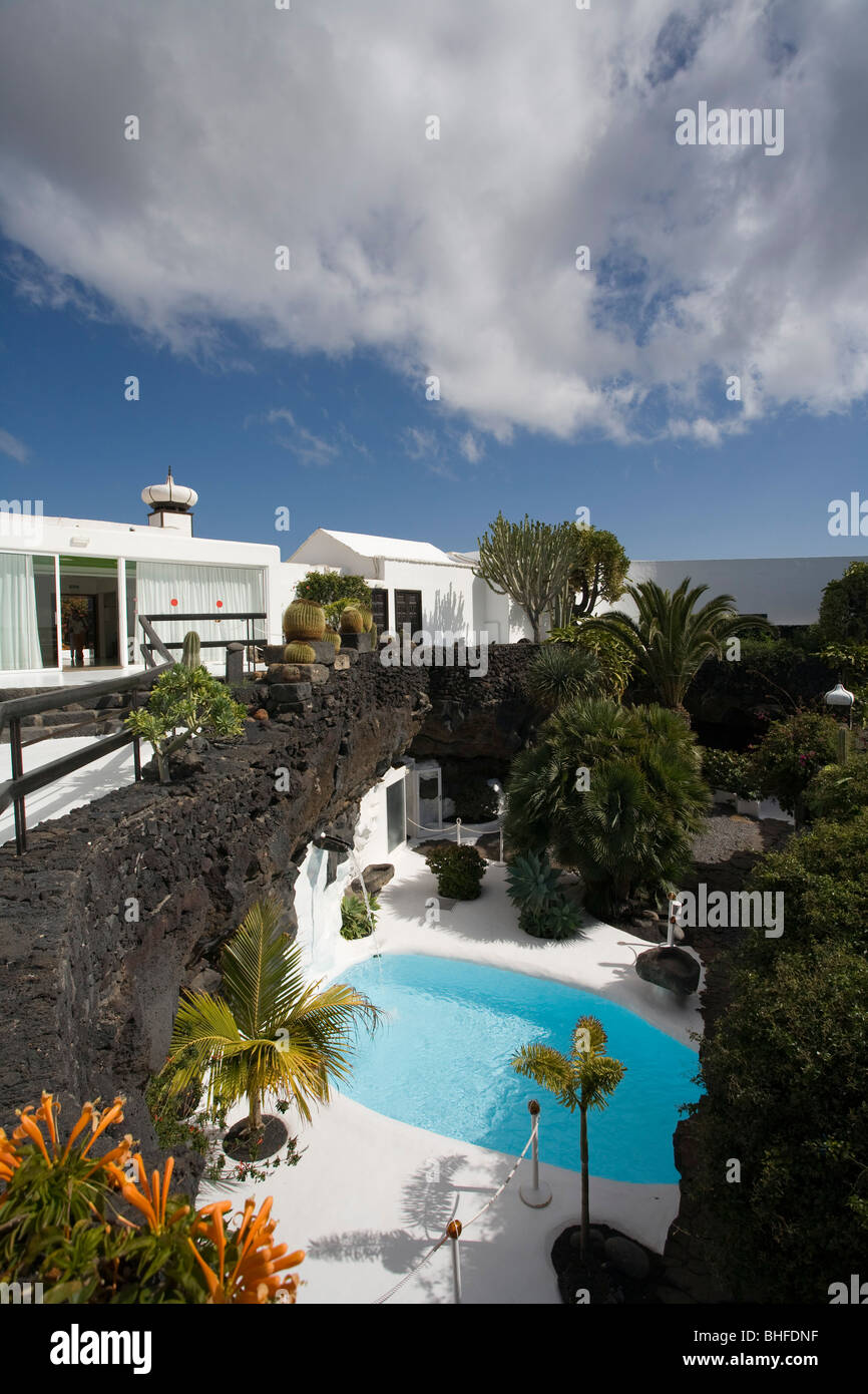 Pool, former residence of artist and architect Cesar Manrique, museum ...