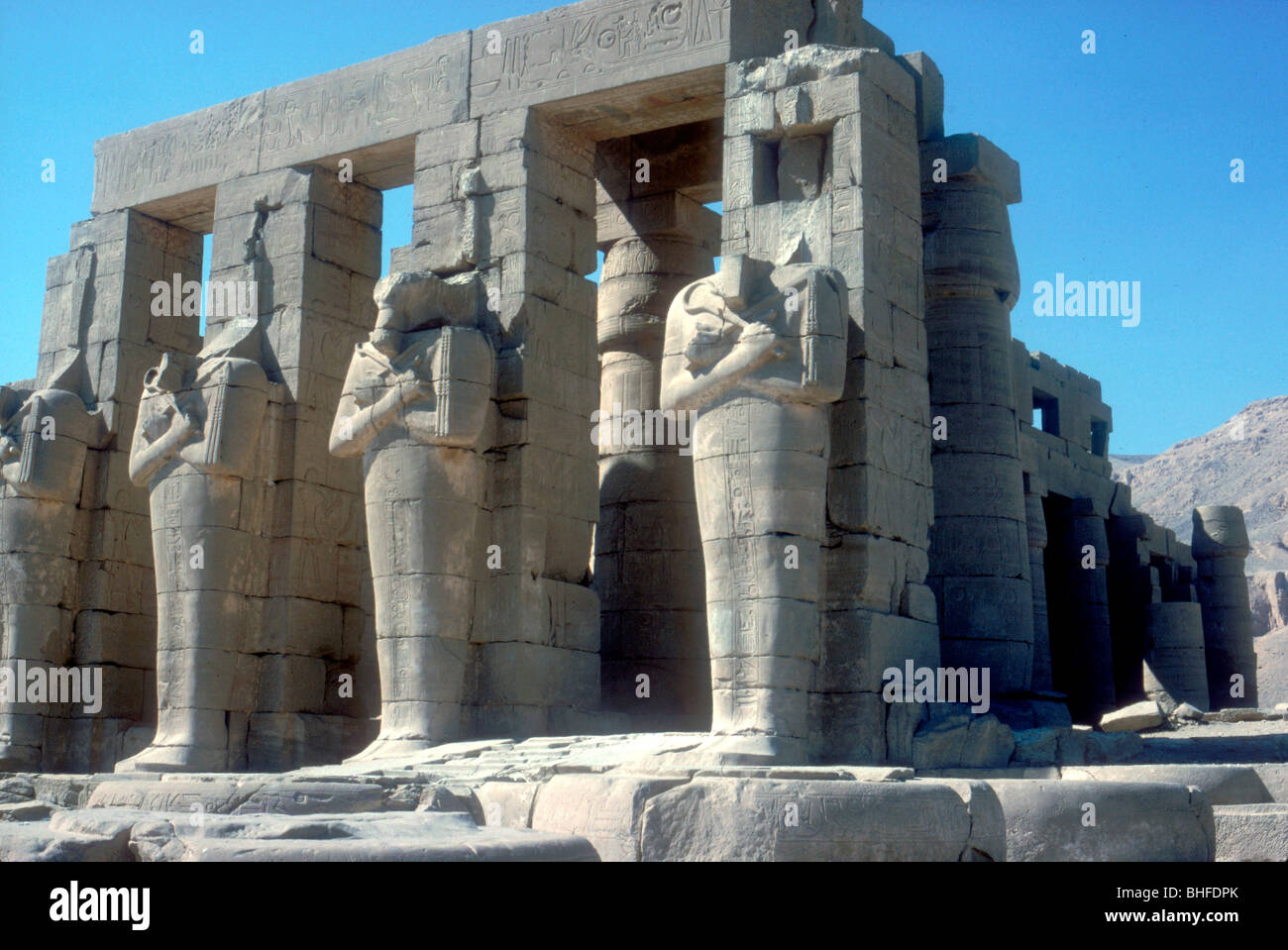 Colossal statues of Rameses II, The Ramesseum, Temple of Rameses II ...