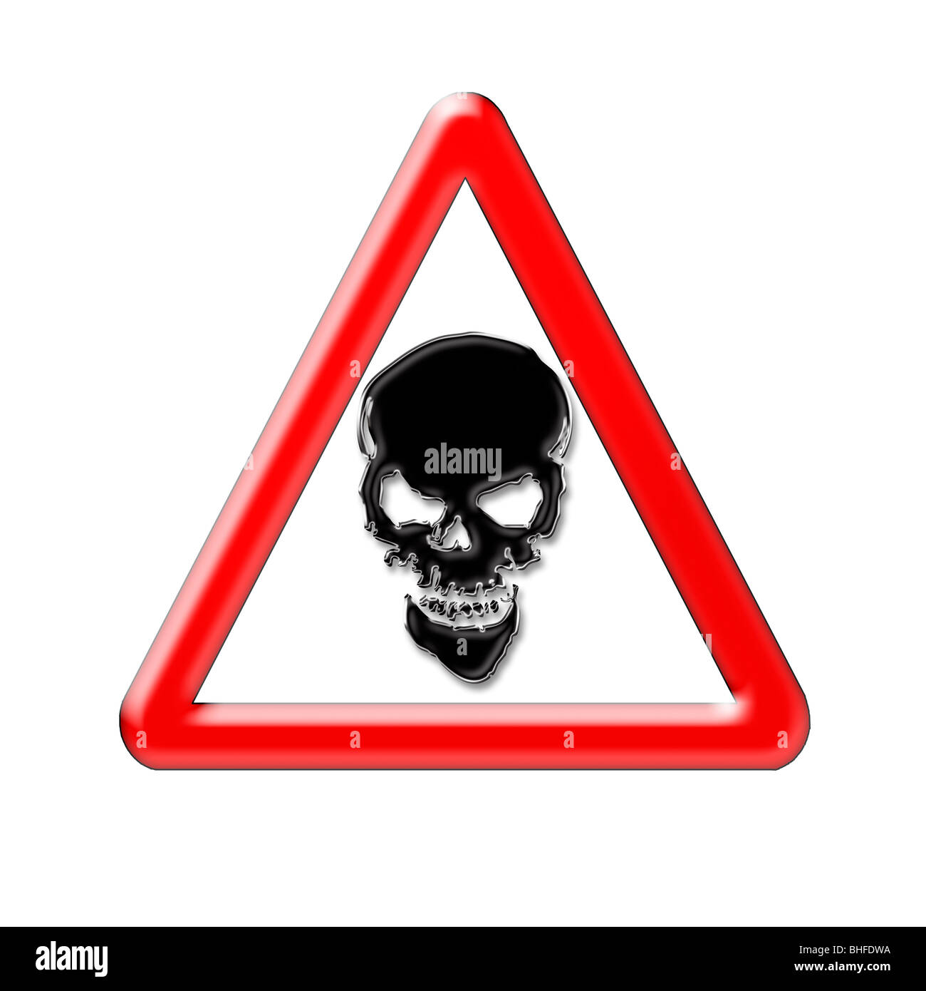 Warning Scull! Graphical representation using Road Warning Sign with a ...