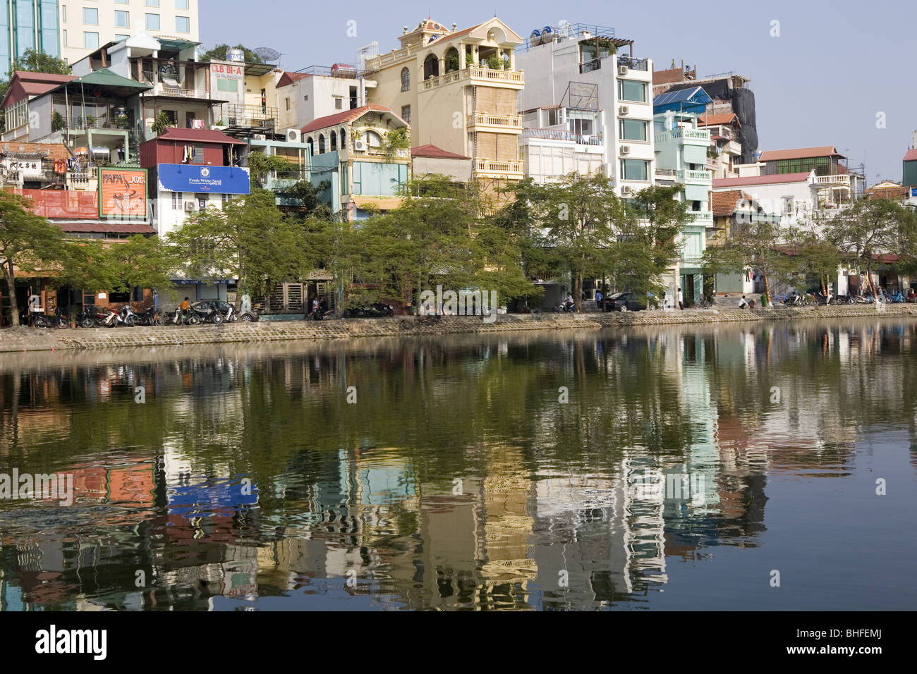 Residential area at the Ho Tay Lake in Hanoi, Ha Noi Province, Vietnam ...