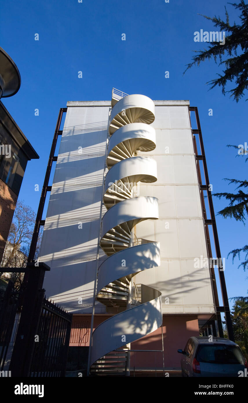 Spiral Fire Escape, Puteaux. Paris, France, Europe Stock Photo - Alamy